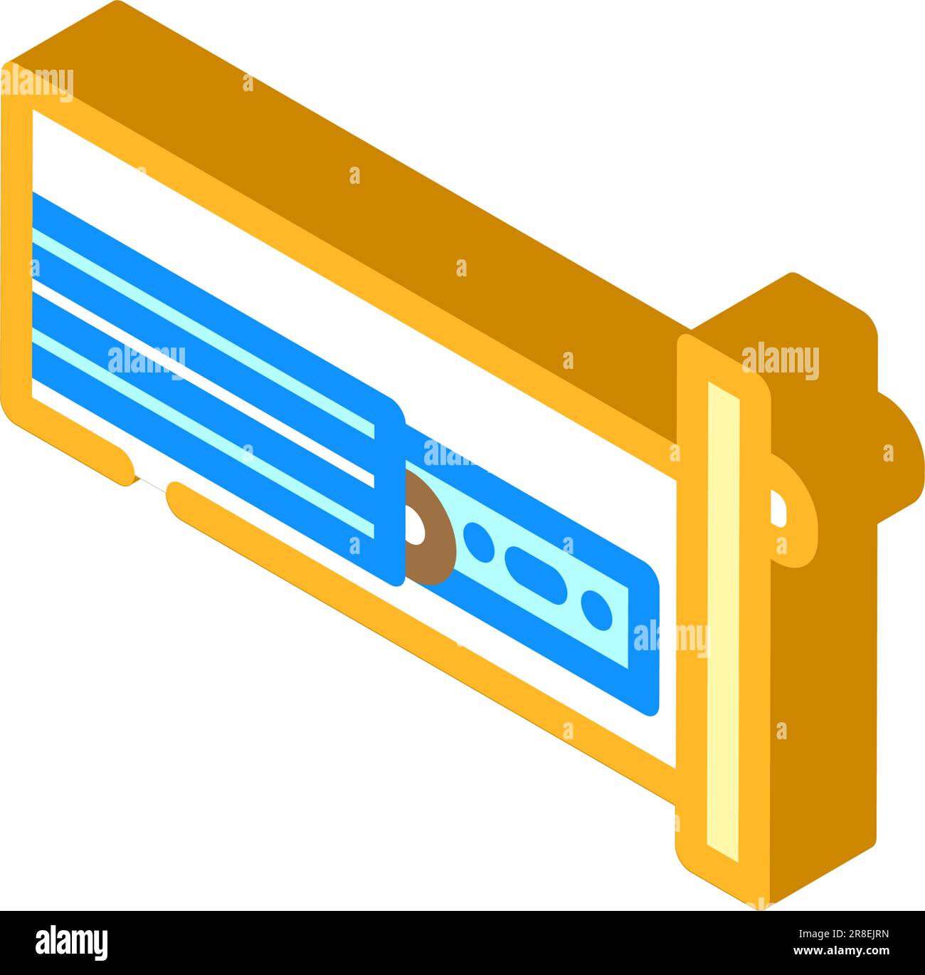 drawer slide hardware furniture fitting isometric icon vector ...