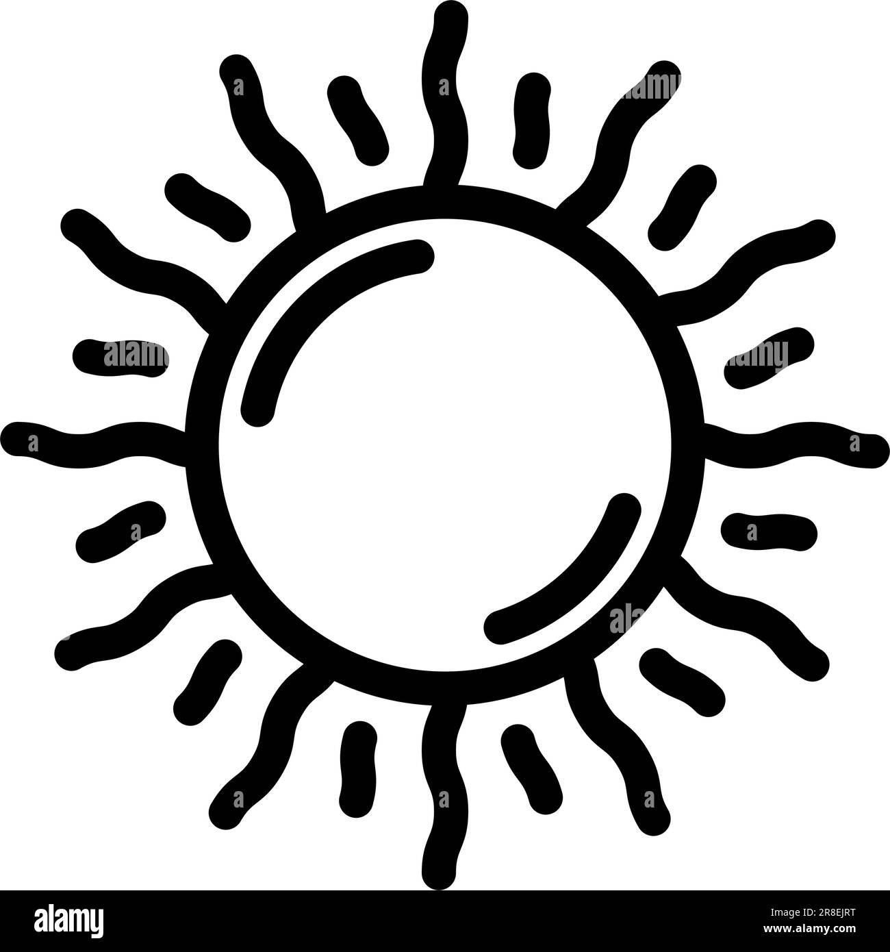 sun light summer sunlight line icon vector illustration Stock Vector ...