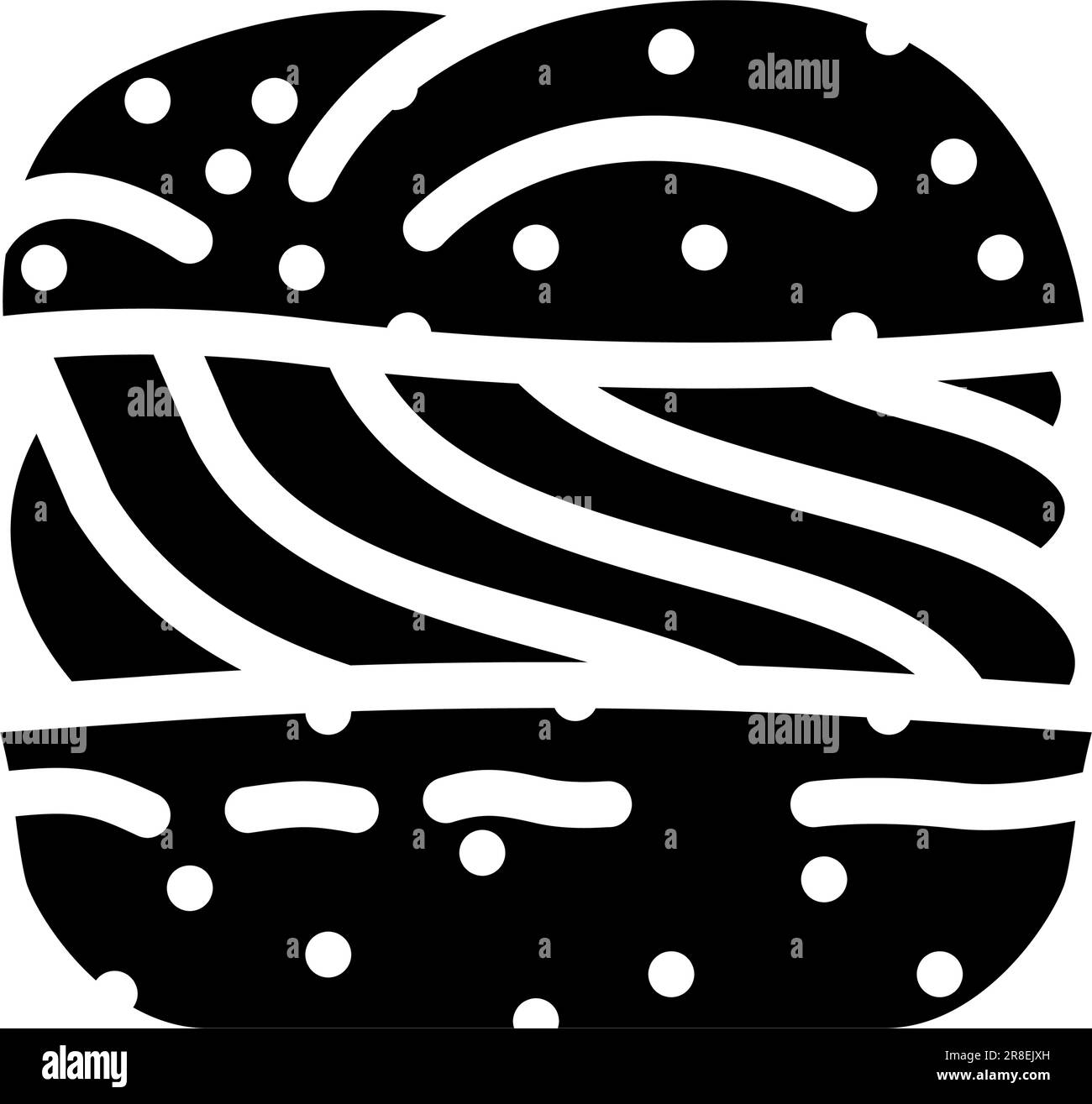 vanilla cream puff food snack glyph icon vector illustration Stock ...