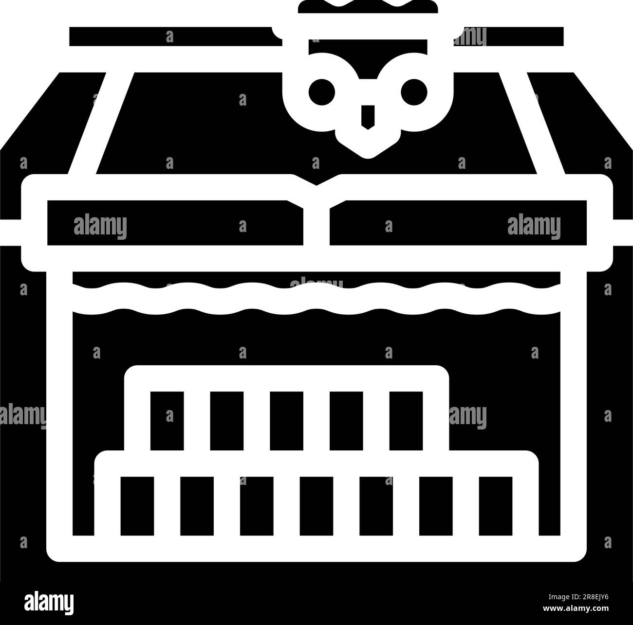 radioactive waste treatment nuclear energy glyph icon vector ...