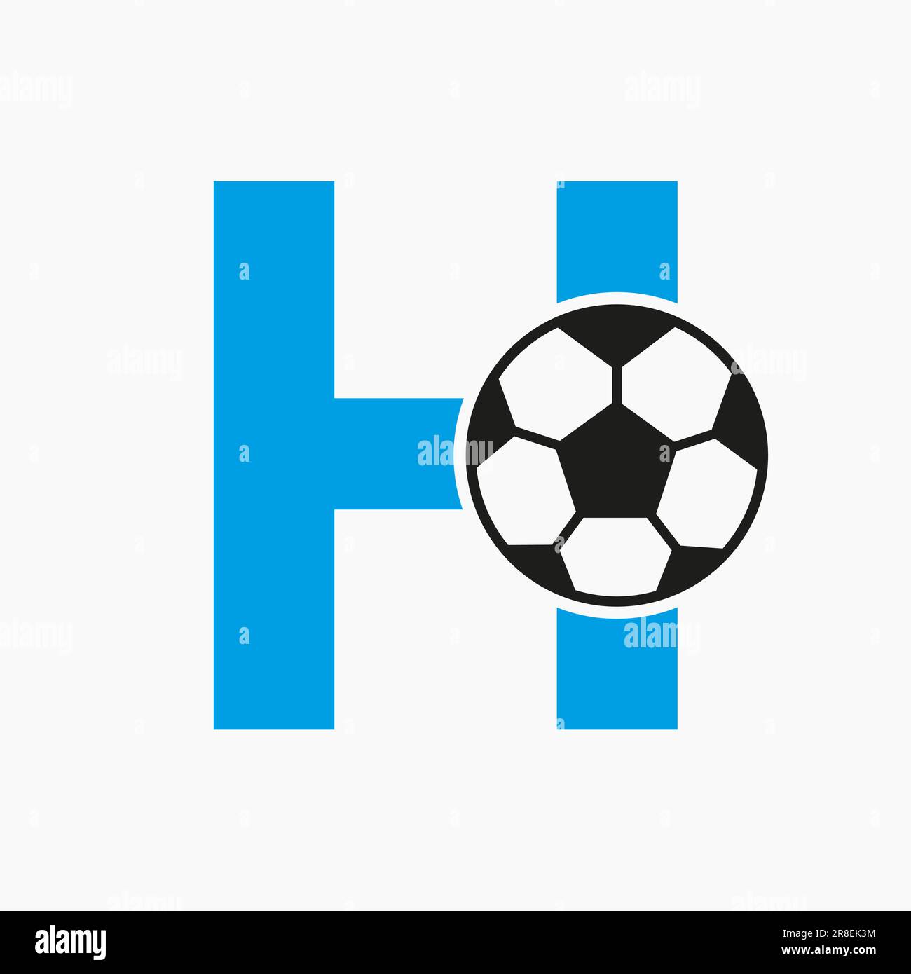 Initial Letter H Soccer Logo. Football Logo Design Vector Template ...