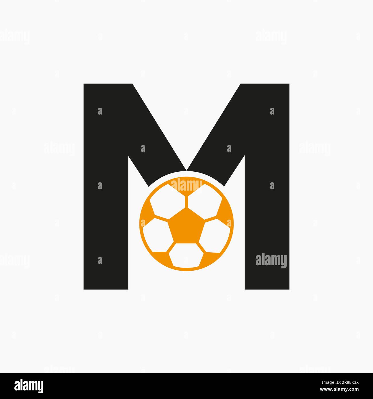 Initial Letter M Soccer Logo. Football Logo Design Vector Template ...