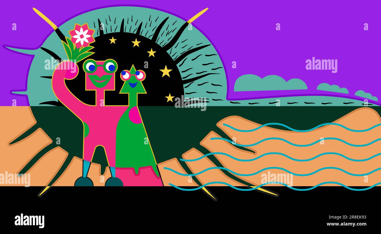 Background abstract shapes cartoon Stock Vector Images - Alamy