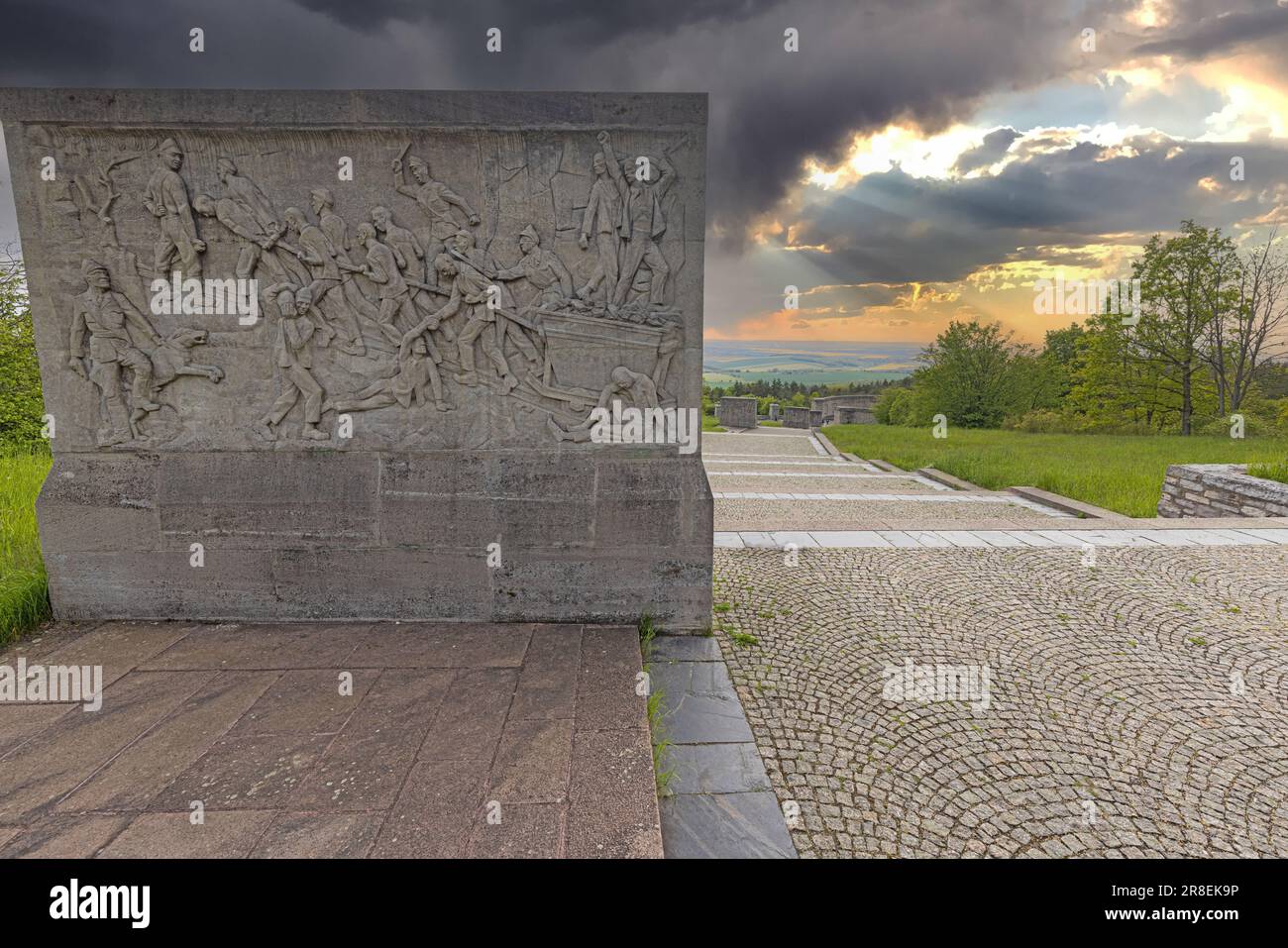 Picture of the memorial at the Buchenwald concentration camp near ...