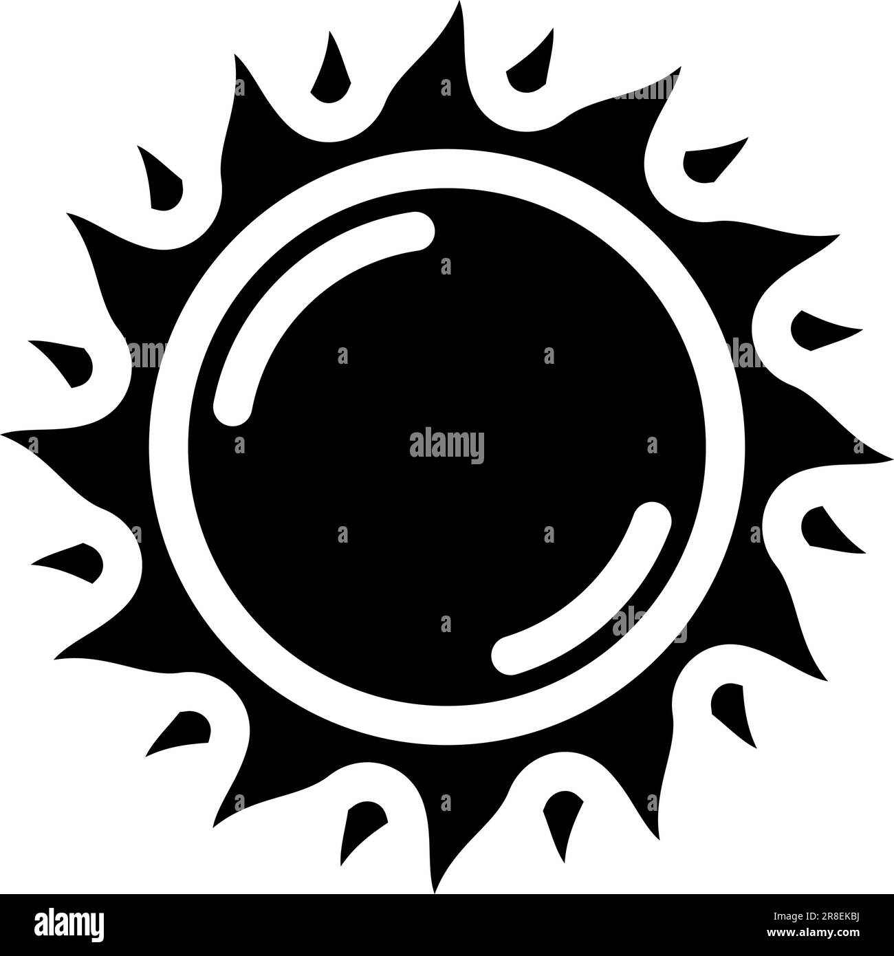 sun sunshine summer sunlight glyph icon vector illustration Stock ...