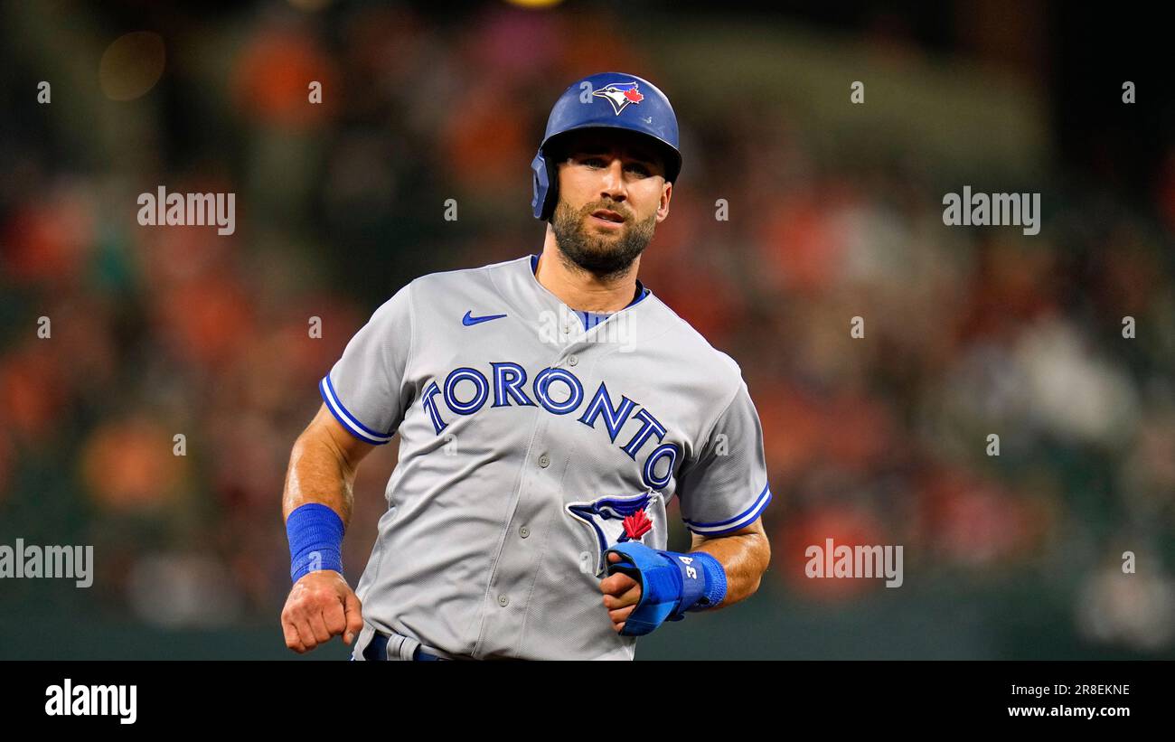Toronto Blue Jays' Kevin Kiermaier runs to the dugout during the ...
