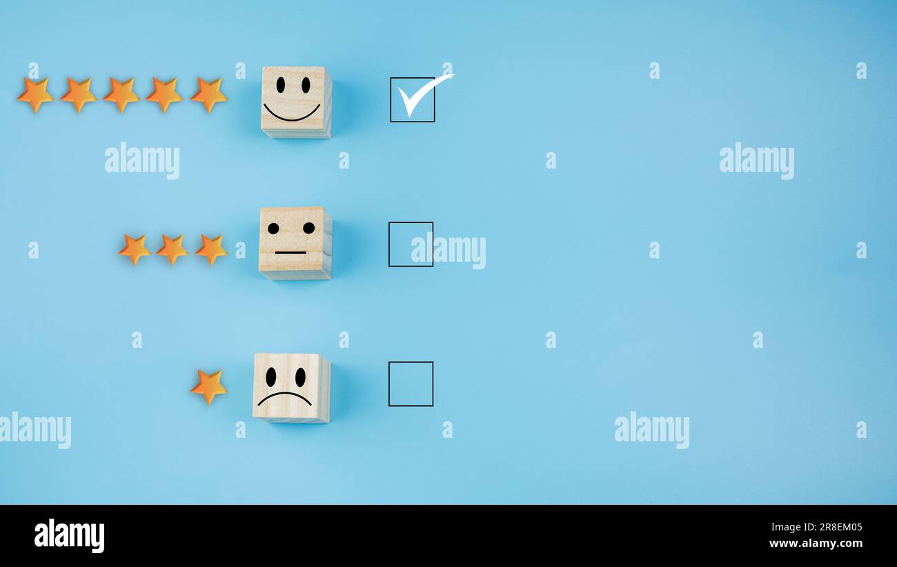 Customer Satisfaction Survey concept, service experience rating online ...