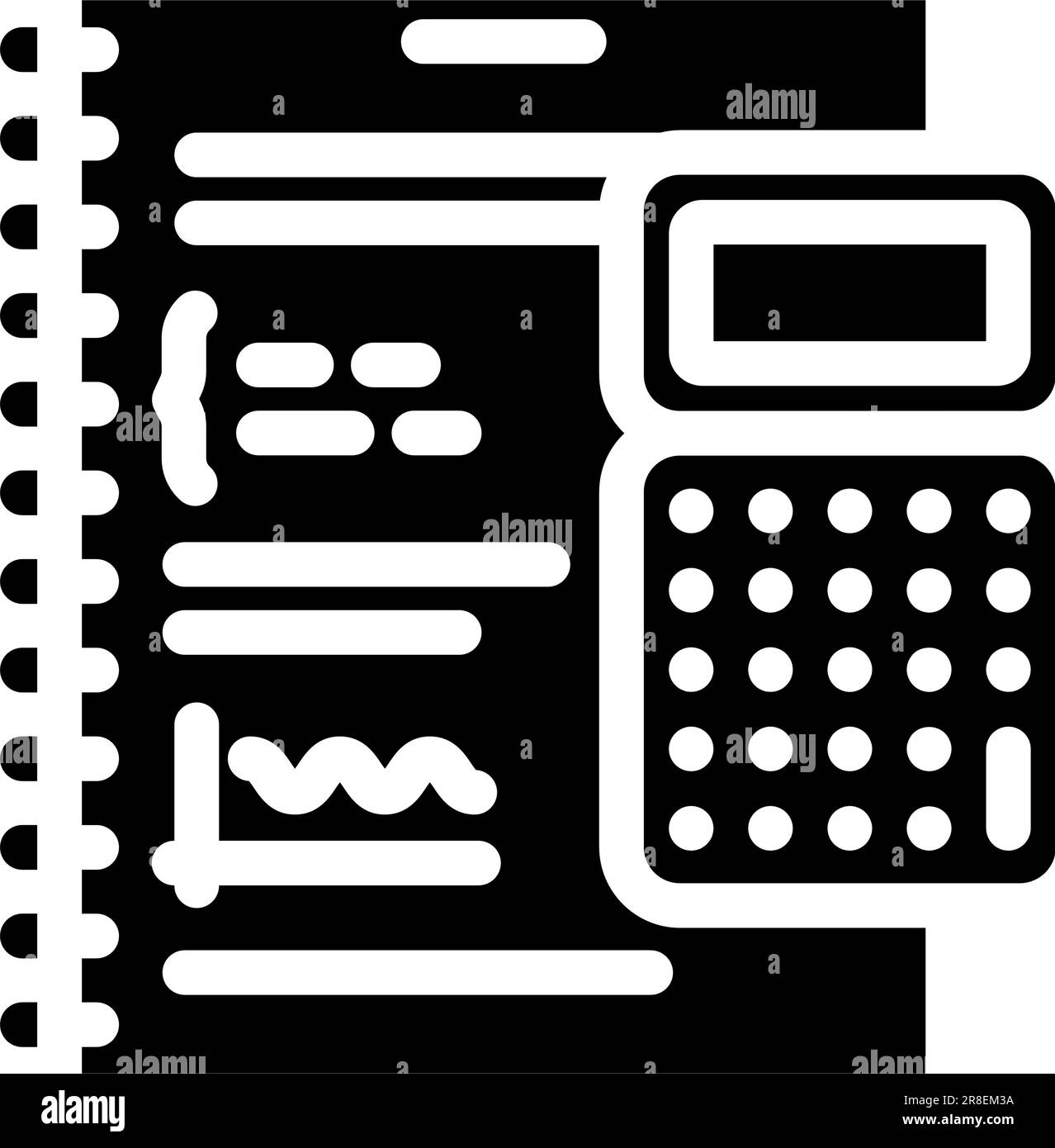 calculate math science education glyph icon vector illustration Stock ...