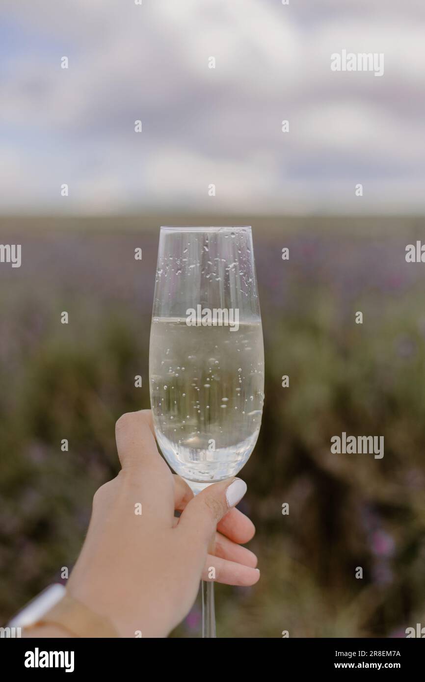 Prosecco glass holding hi-res stock photography and images - Alamy