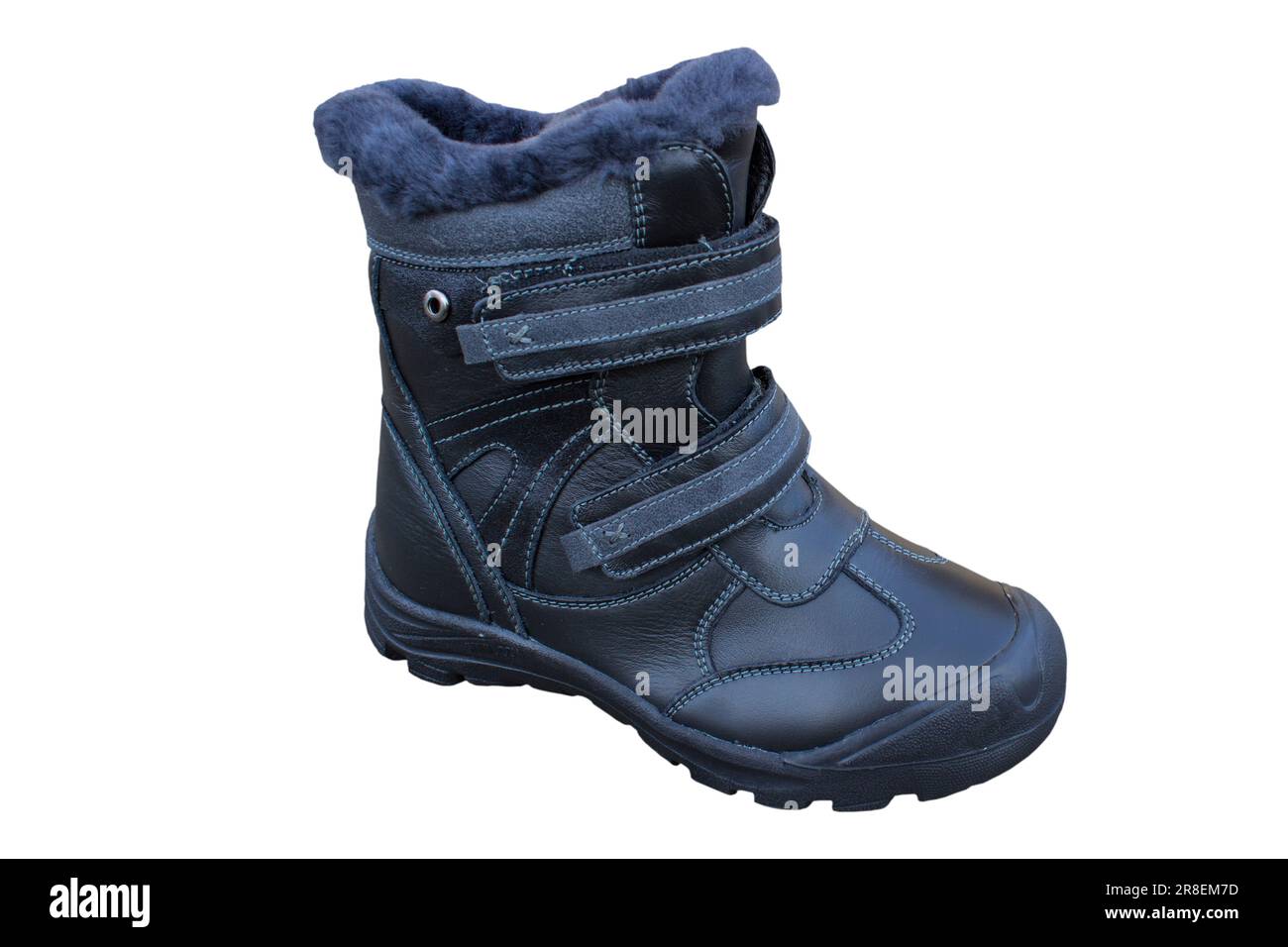 Children winter boot on a white background Stock Photo - Alamy