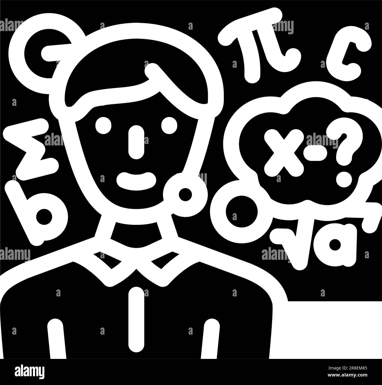 study math science education glyph icon vector illustration Stock ...