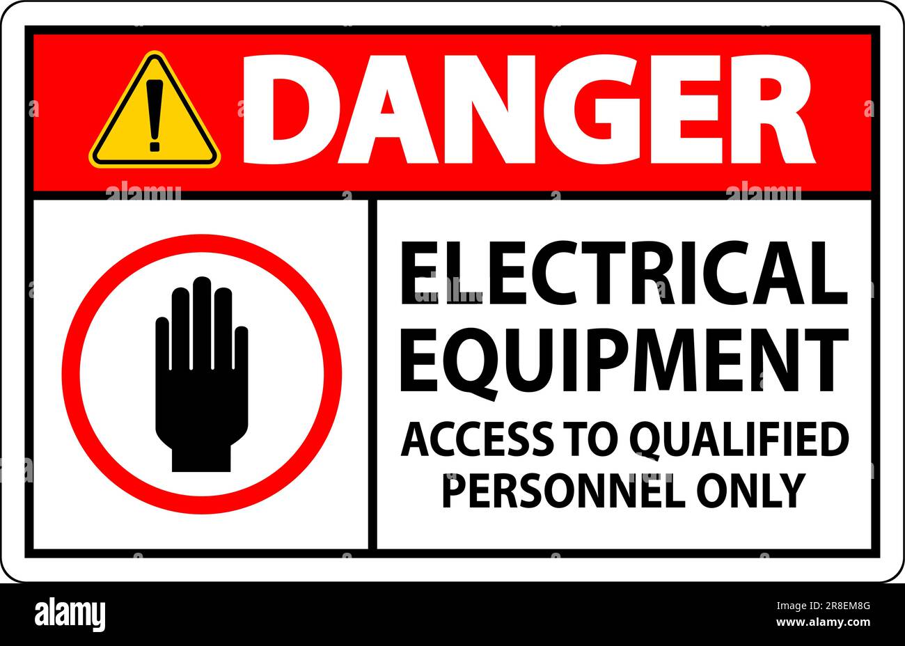 Danger Sign Electrical Equipment Authorized Personnel Only Stock Vector ...