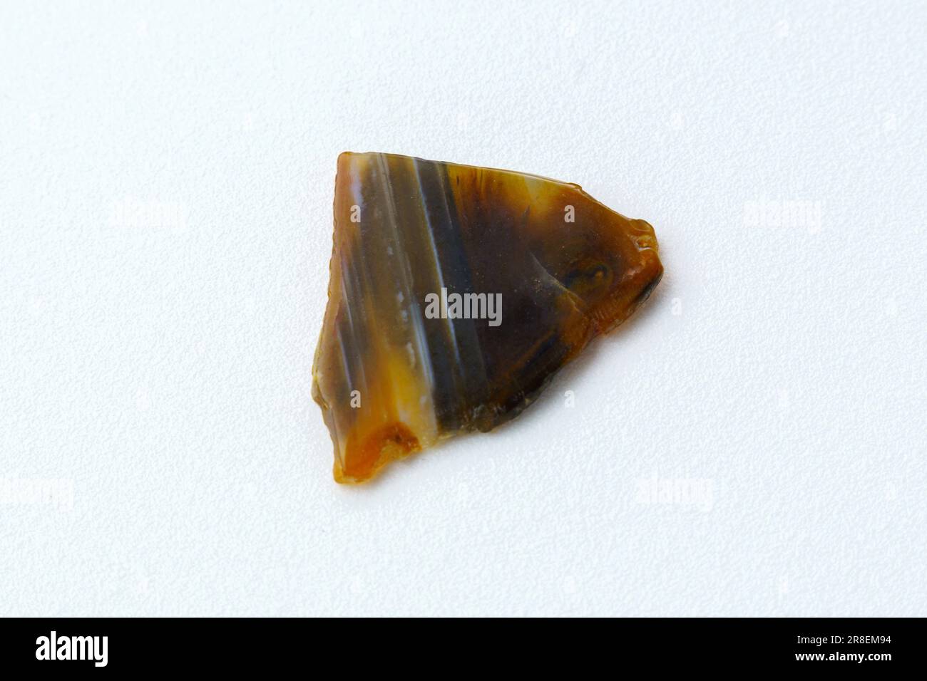 Agate Crystal cross section. Natural light translucent stone white ...