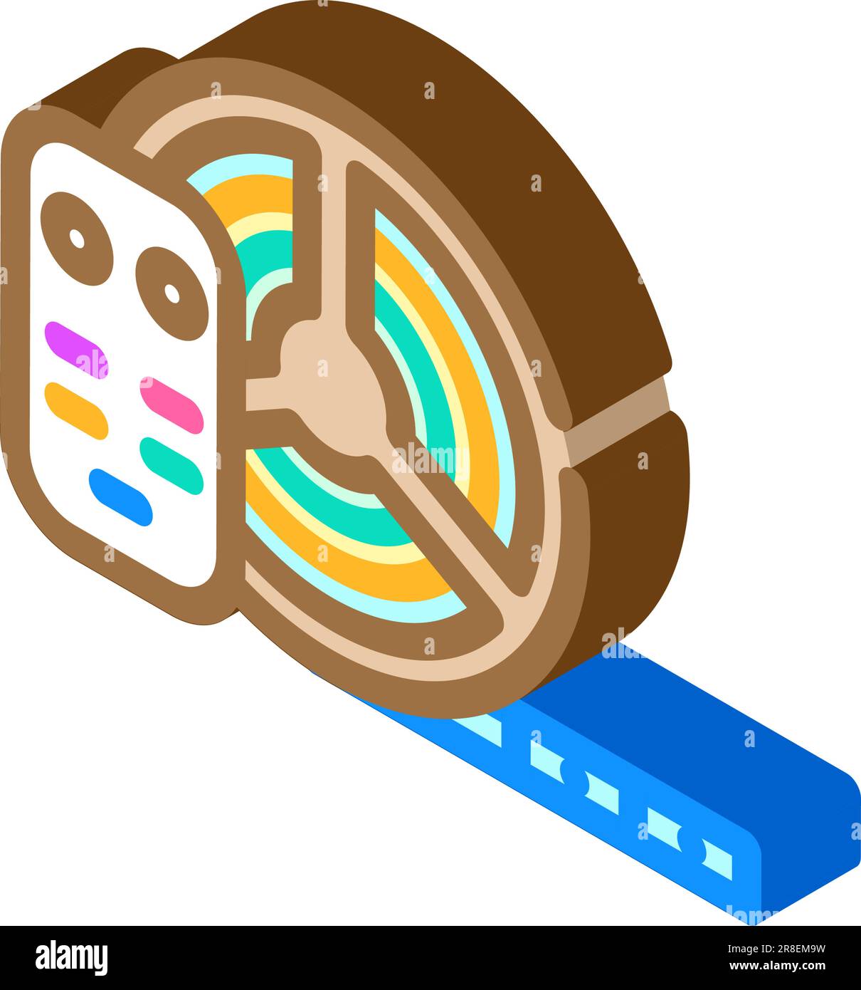 led lighting gaming pc isometric icon vector illustration Stock Vector ...