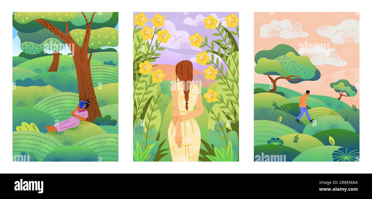 Relaxed scenery Stock Vector Images - Alamy