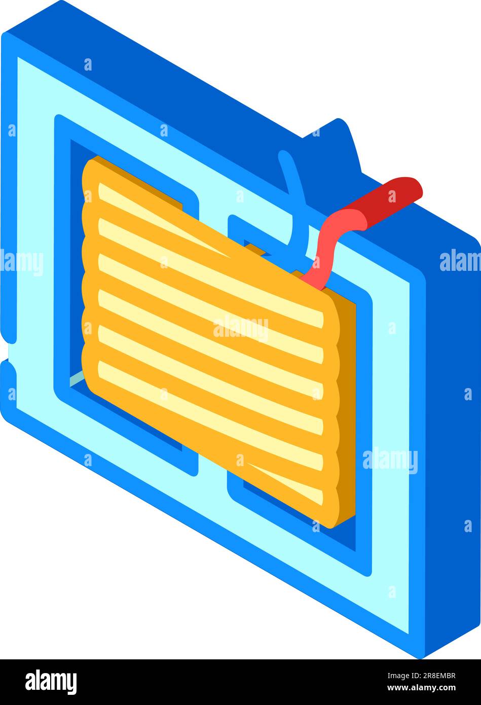 transformer electronic component isometric icon vector illustration ...