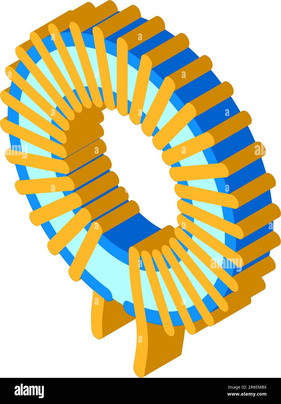 inductor electronic component isometric icon vector illustration Stock ...