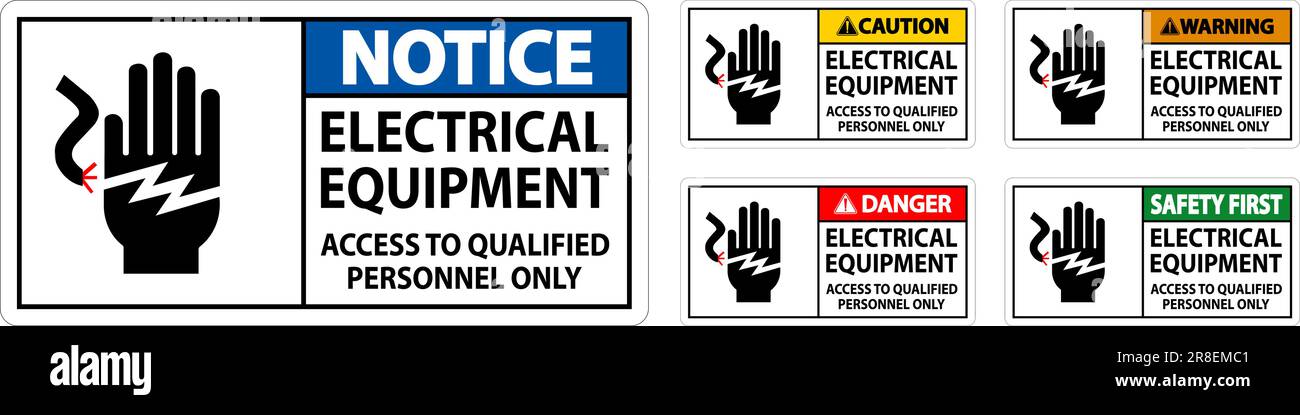 Danger Sign Electrical Equipment, Access To Qualified Personnel Only ...