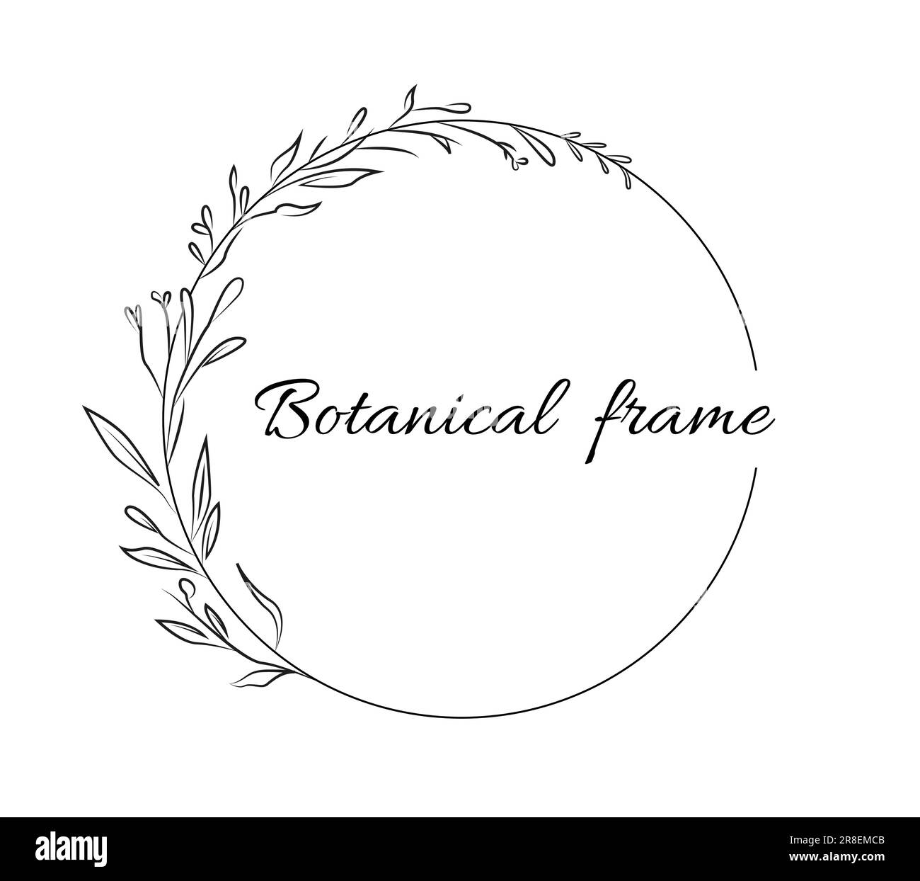 Floral Circular Frame Stock Vector Image And Art Alamy