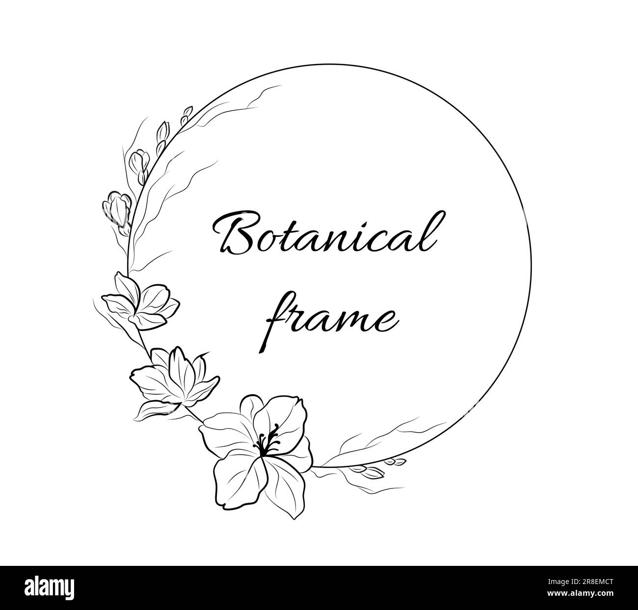 Floral Circular Frame Stock Vector Image And Art Alamy