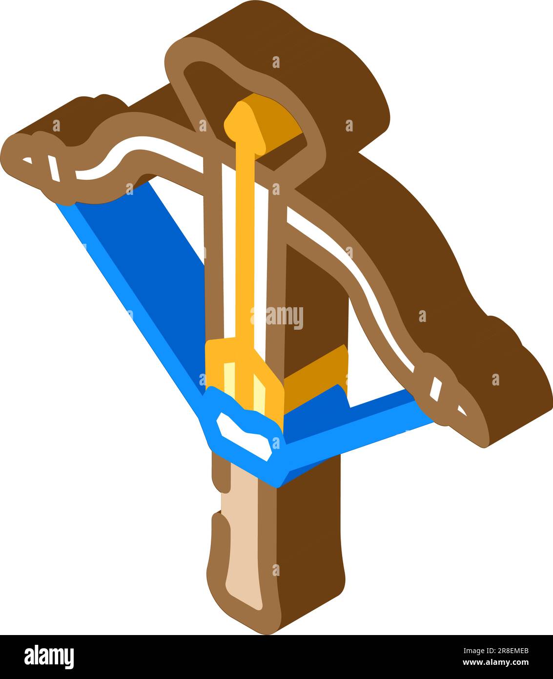 crossbow weapon military isometric icon vector illustration Stock ...