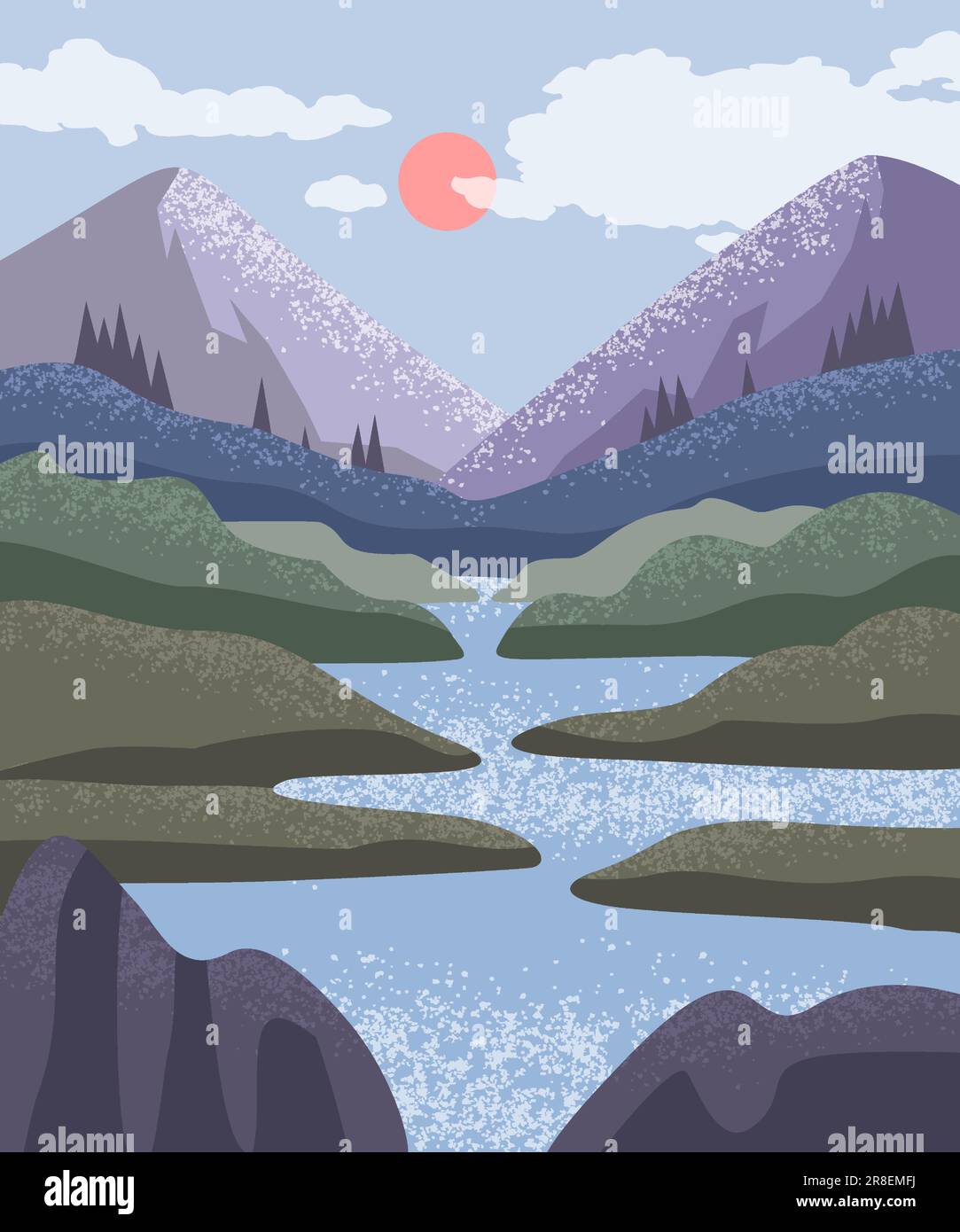Natural landscape poster Stock Vector Image & Art - Alamy