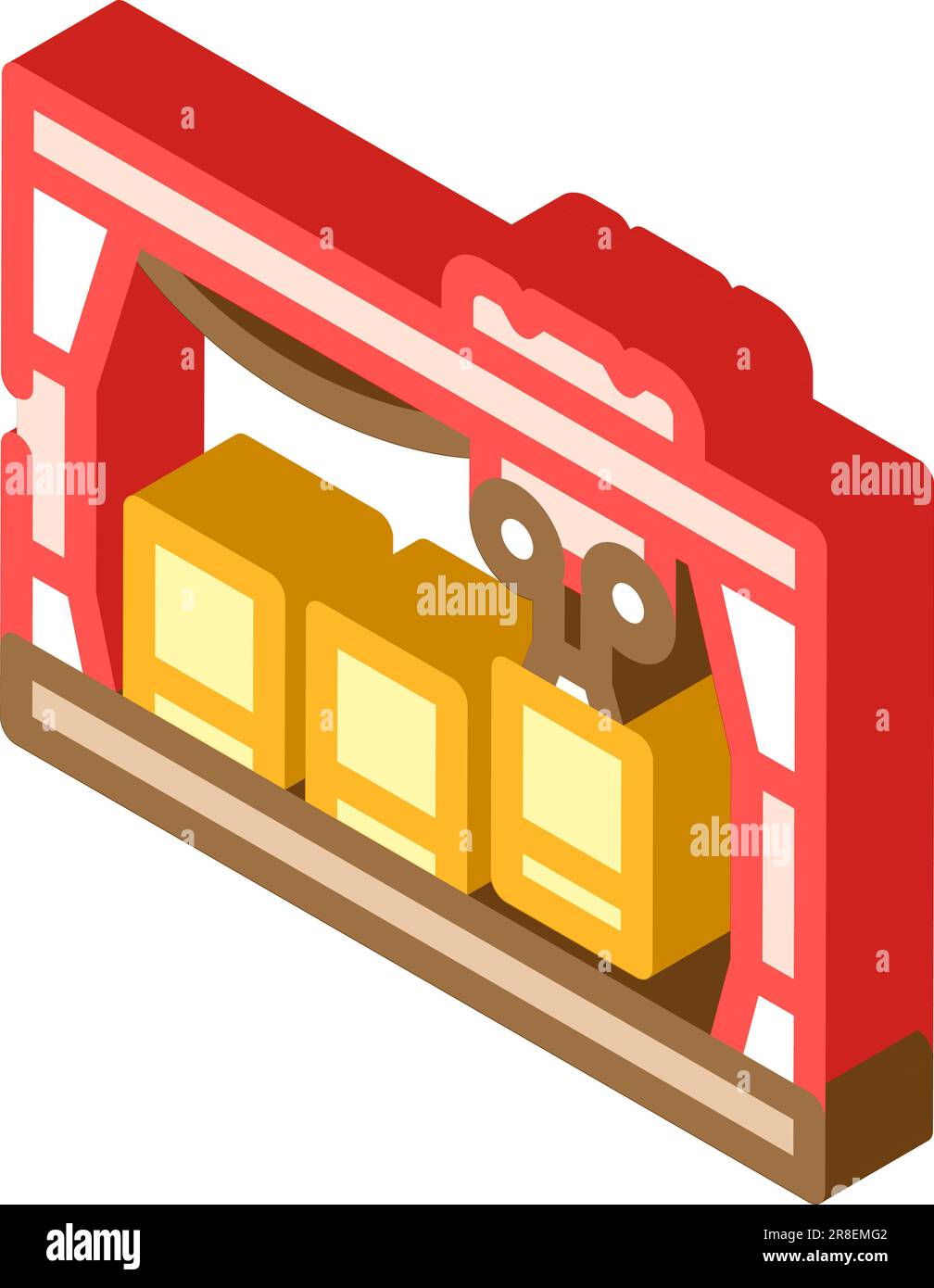 nuclear waste storage energy isometric icon vector illustration Stock ...