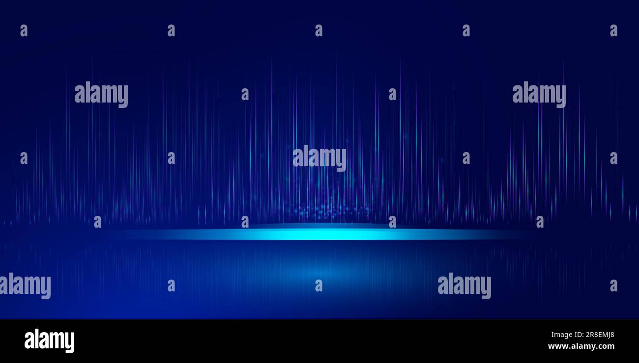 Abstract blue background with neon light. Abstract vector background ...