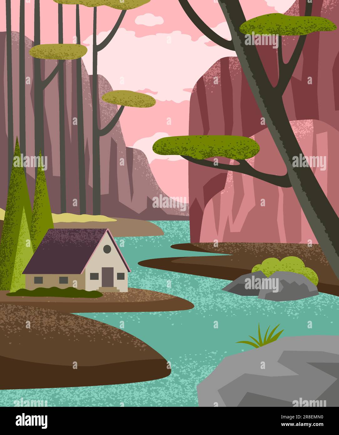 Cover page design landscape hi-res stock photography and images - Alamy