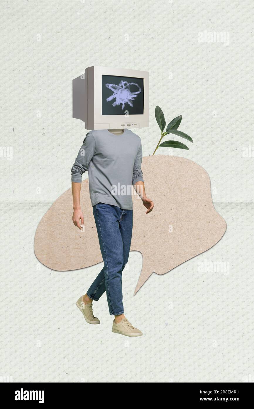 Photo of future modern artificial intelligence collage concept of ...