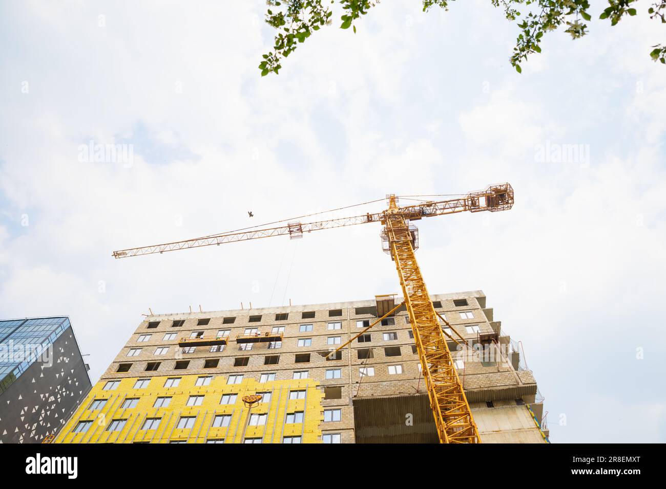 Bottom view residential building under hi-res stock photography and ...