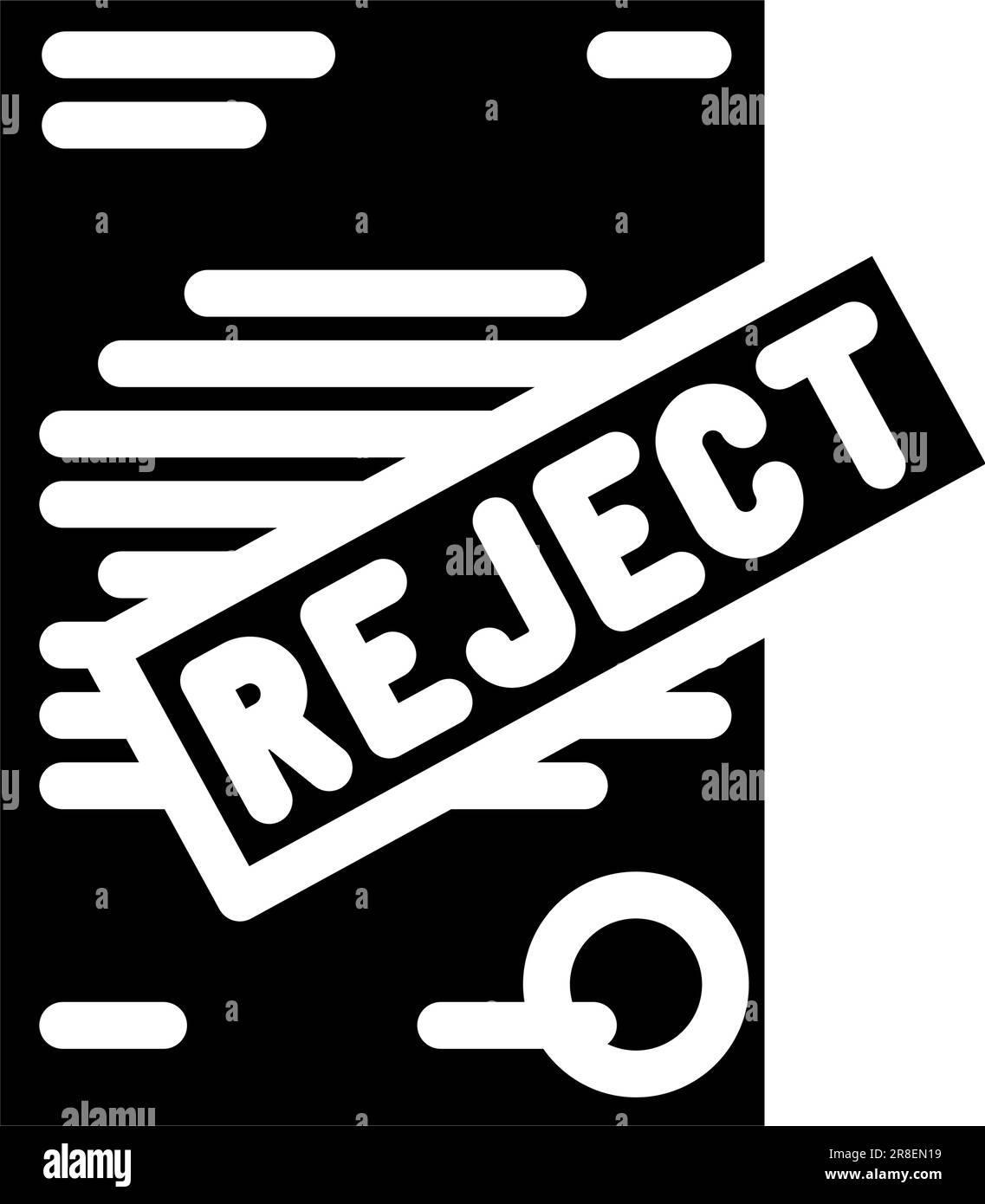 employee reject glyph icon vector illustration Stock Vector Image & Art ...