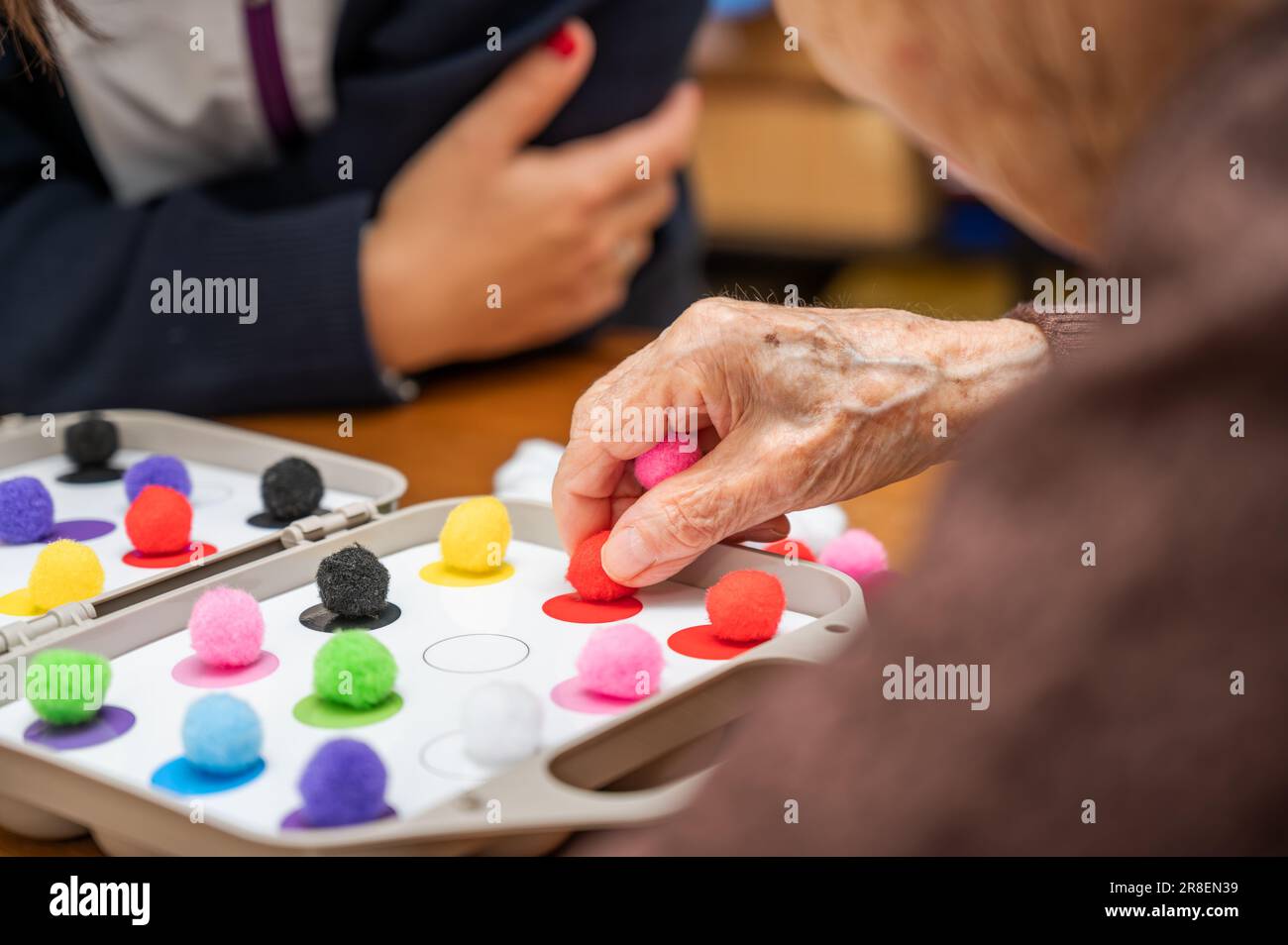 Rehabilitation center. Brain therapy cognitive psychological testing on ...