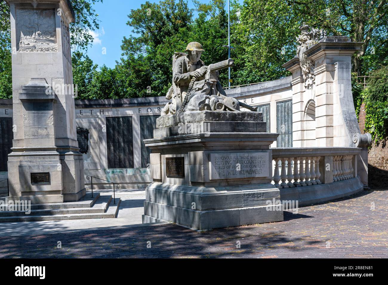 The City of Portsmouth War Memorial, a First World War memorial in Guildhall Square, Portsmouth ...