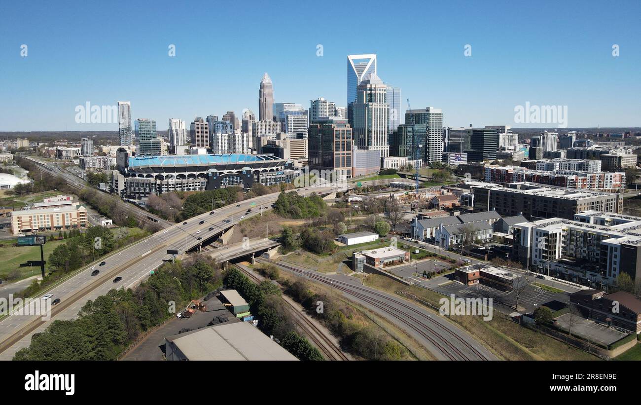 Aerial charlotte north carolina skyline hi-res stock photography and ...