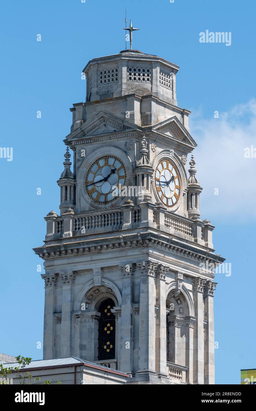 Portsmouth Guildhall clock tower, a grade II listed building in ...