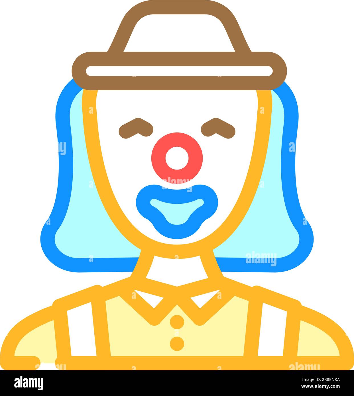 clown head show color icon vector illustration Stock Vector Image & Art ...