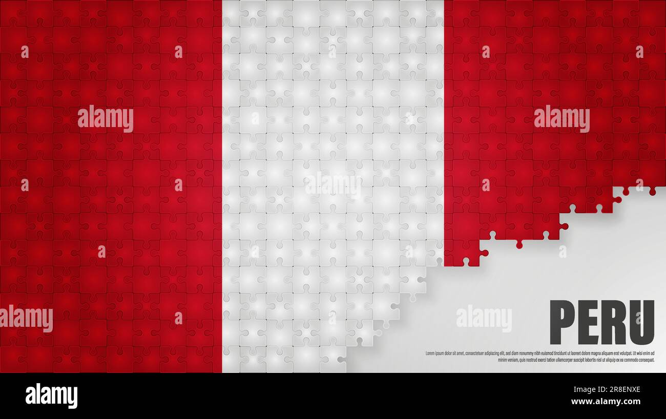 Peru jigsaw flag background. Element of impact for the use you want to ...