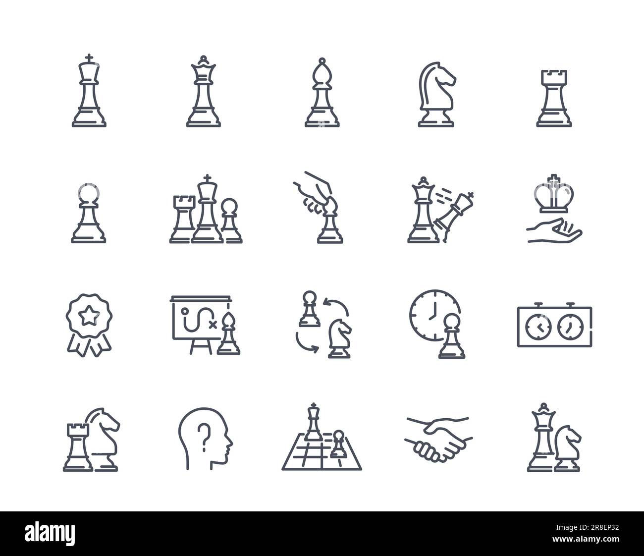Chess icons set Stock Vector Image & Art - Alamy