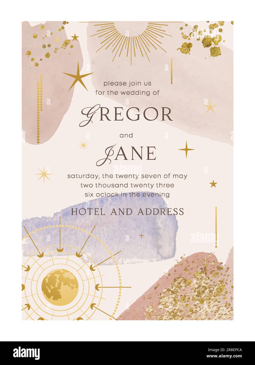 Luxury wedding invitation Stock Vector Image & Art - Alamy