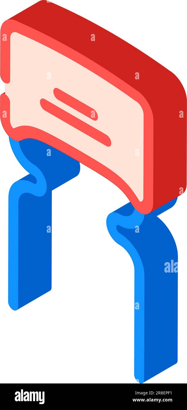 ceramic capacitor electronic component isometric icon vector ...