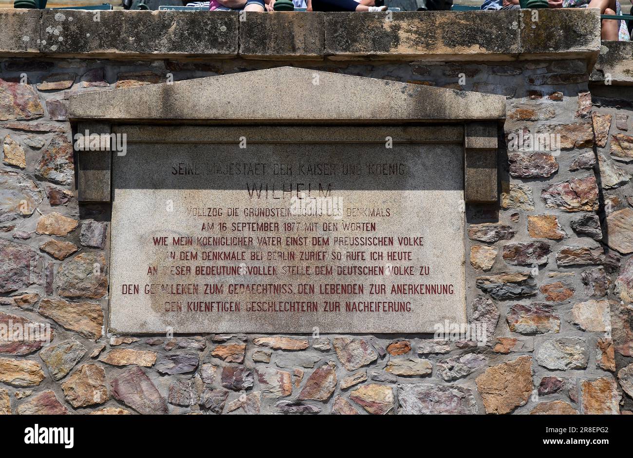 16 June 2023/ Visitors at Kaiser Wilhelm national mmonument in ...