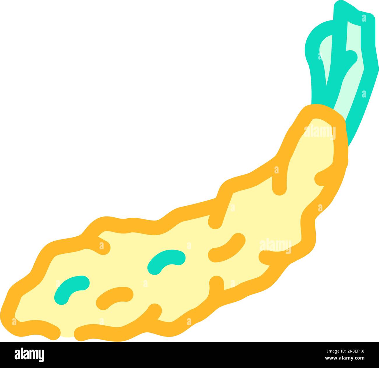 tempura vegetables japanese food color icon vector illustration Stock ...