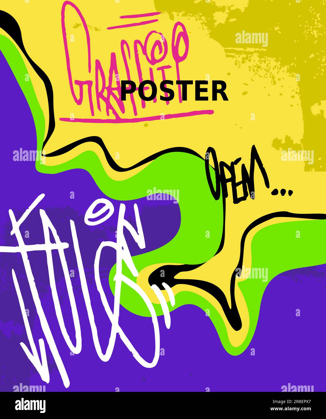 Abstract graffiti poster Stock Vector Image & Art - Alamy