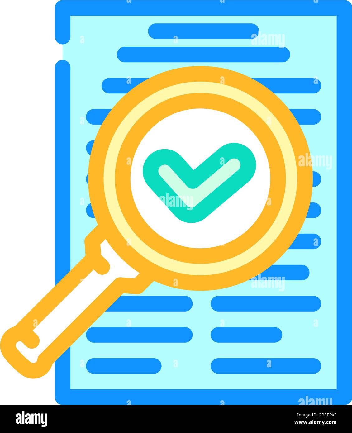 fact check news media color icon vector. fact check news media sign ...