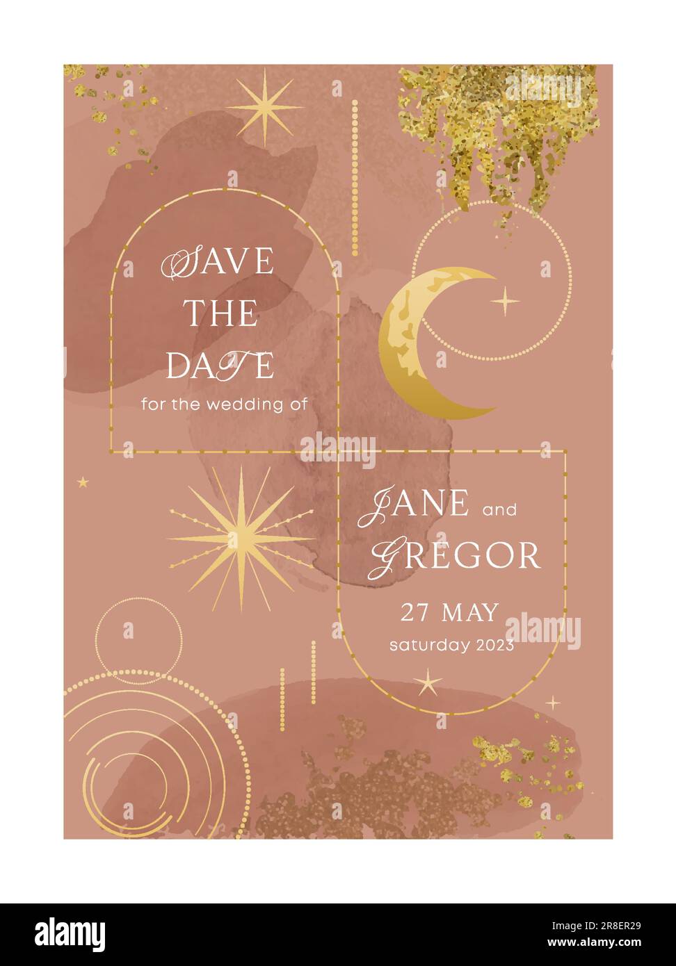 Luxury wedding invitation Stock Vector Image & Art - Alamy