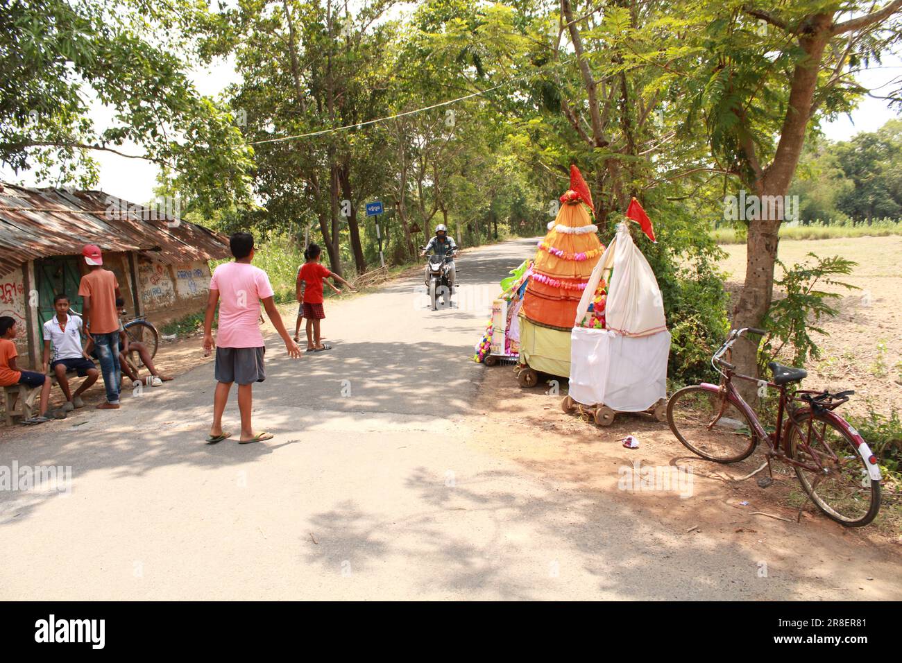 Bhadrak, Odisha , INDIA - JUNE 20 2023 : Symbolic Rath Yatra, Childrens ...