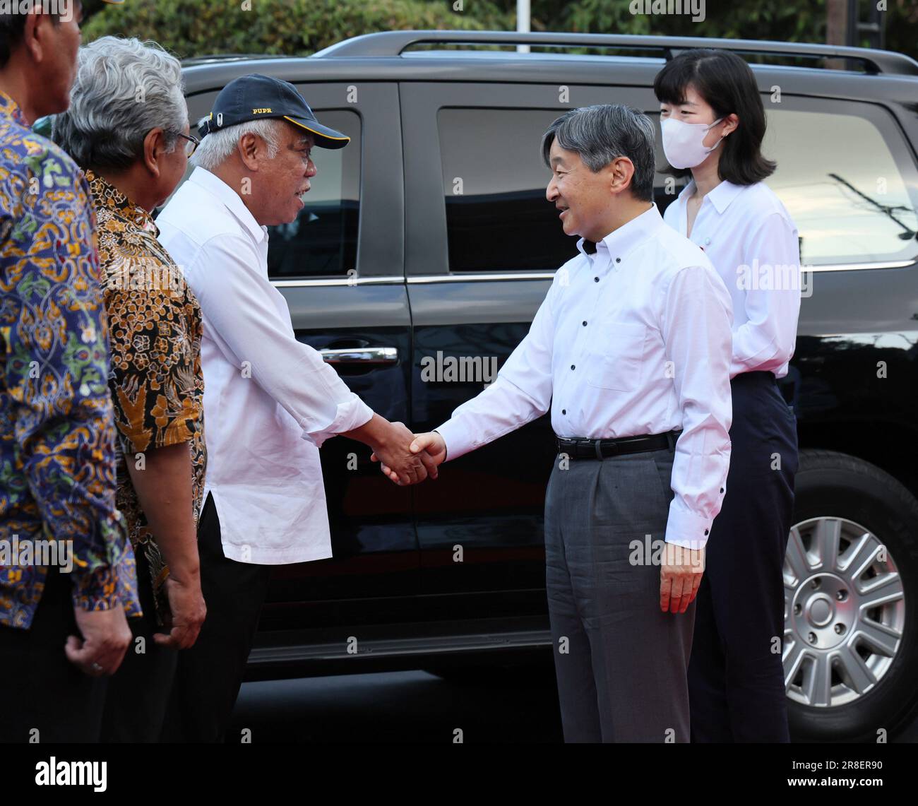 Japanese Emperor Naruhito arrives at Sabo Engineering Office in ...