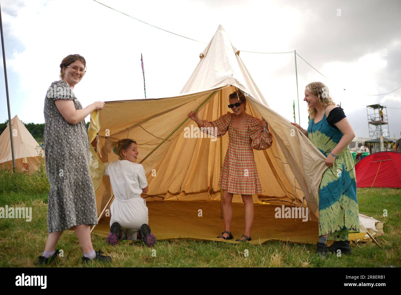 (left to right) Rebecca Cooper, Lottie Mayer, Lizzie Dunn and Imi ...