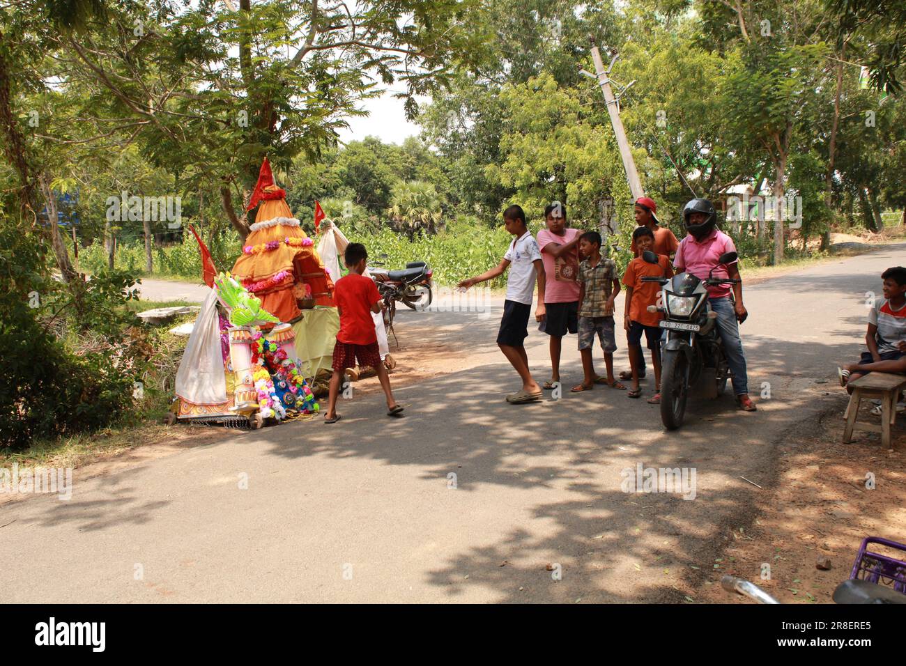 Bhadrak, Odisha , INDIA - JUNE 20 2023 : Symbolic Rath Yatra, Childrens ...